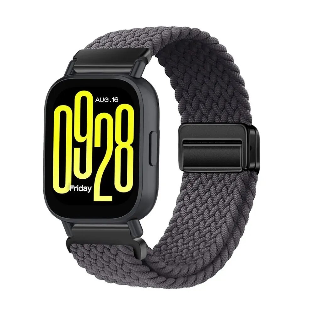 Эластичный тканевый ремешок с магнитной застёжкой для Xiaomi Redmi Watch 5 Active/Redmi Watch 5 Lite, вентилируемая сетка
