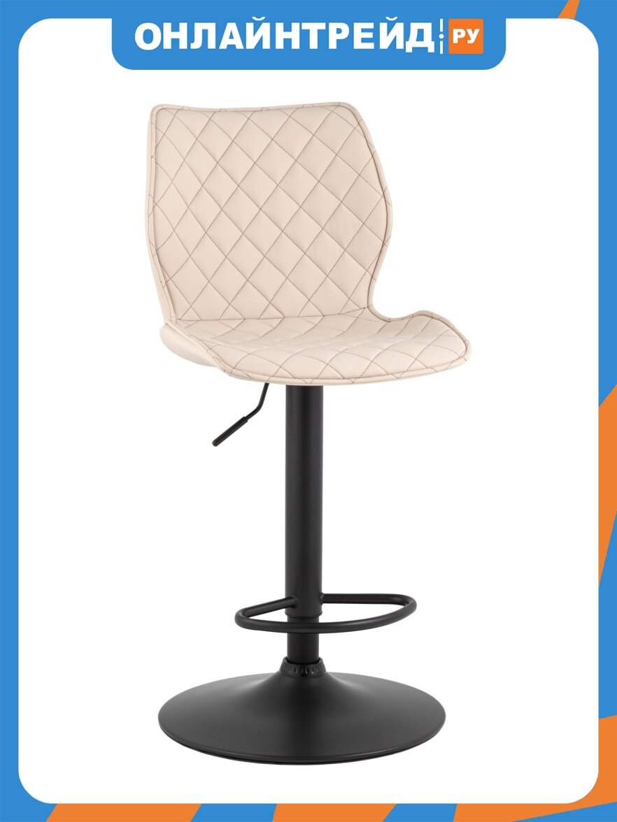 Стул барный Stool Group Dome, экокожа, светло-серый
