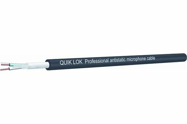 Микрофонный кабель QUIK LOK CH02350 2x0.50 мм² OFC, экранированный, диаметр 6.5 мм