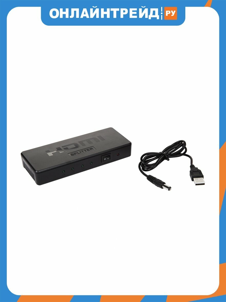 Разветвитель Rexant "гнездо HDMI - 4 гнезда HDMI", пластик