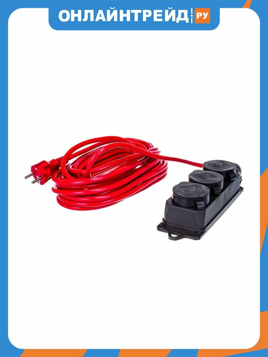 Удлинитель Power Cube PowerCube в бухте, 16А, 10м, IP54 3 розетки c заземлением