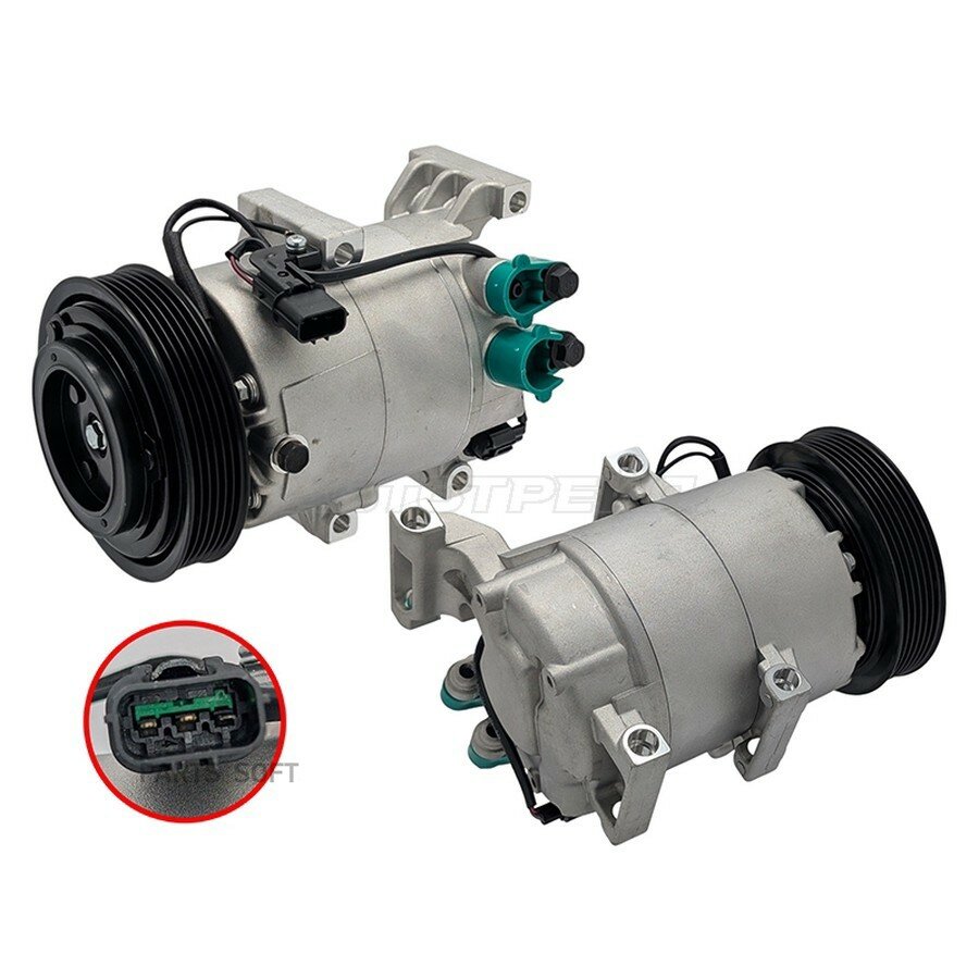 Компрессор кондиционера Hyundai Elantra 10-16 / Avante 10-15 SAT ST-245-0057 | цена за 1 шт