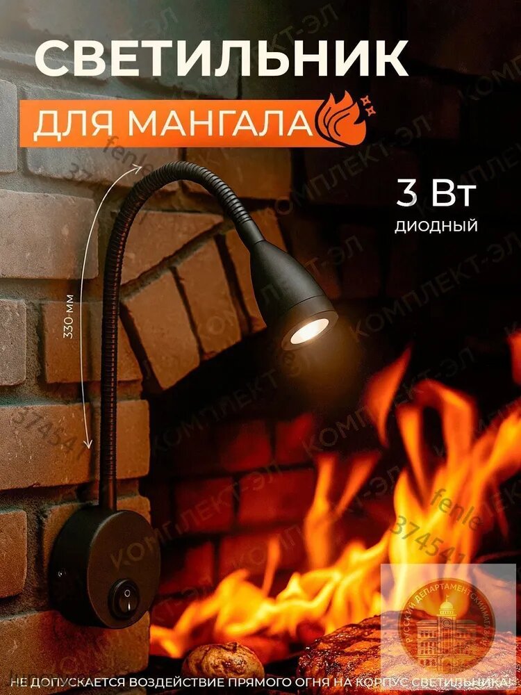Настенный светильник, 3 Вт