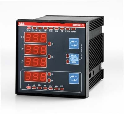 Цифровой мультиметр щитовой для измерения при 230-400В AC, фланец 72мм ABB DMTME-72 2CSG132030R4022