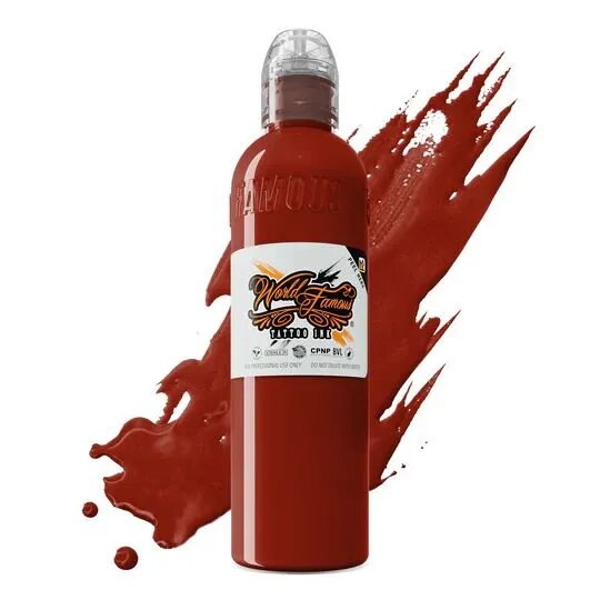 Краска для тату Davinci Brown World Famous Ink коричневый оттенок 8 oz - 240 мл