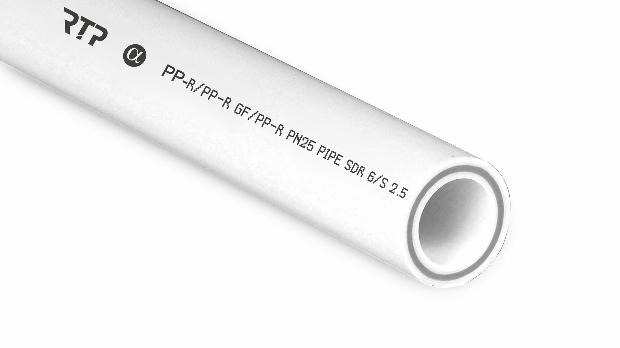 Труба РТП PPR/GF/PPR 32х5,4 PN25 белый 2м