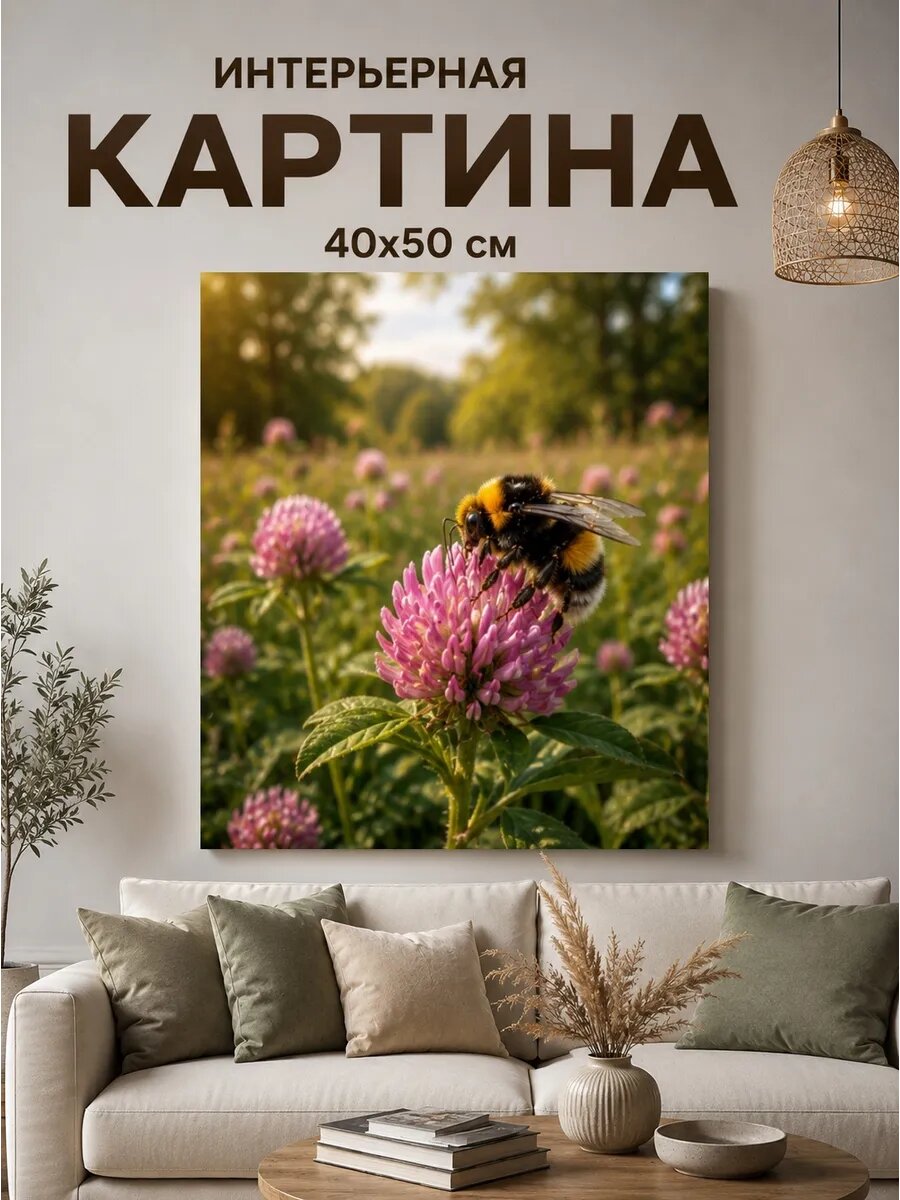 Картина на холсте 40x50 Летнее утро