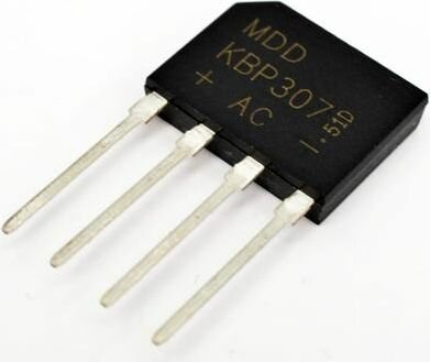 MDD KBP307 Мостовые выпрямитель 80A 1V@3A 10uA@600V 3A 600V -55- +150-@(Tj) KBP В, 1шт