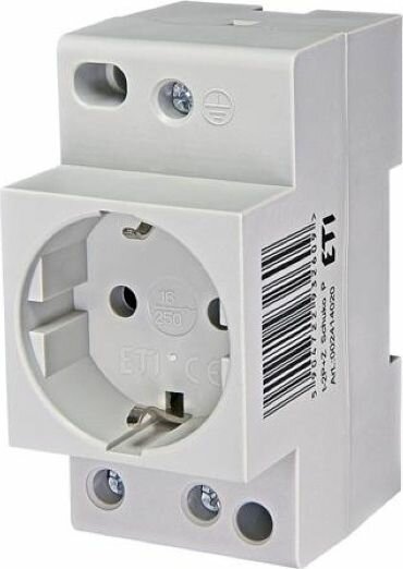 Разъем ETI 002414020 Гнездо типа F (Schuko), 230ВAC, 10А, DIN, 1 шт