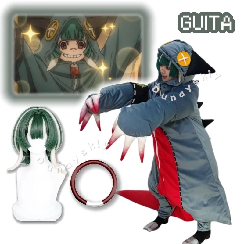 Косплей костюм GACHIAKUTA GUITA зеленый Темно-зеленый, M, C1W1R1