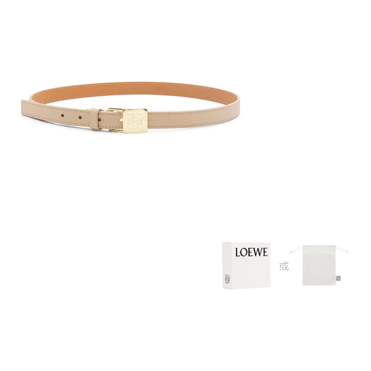 LOEWE Металл Коровья кожа Ремни Женские Серо-бежевый Золото Ширина корпуса 2 см 70