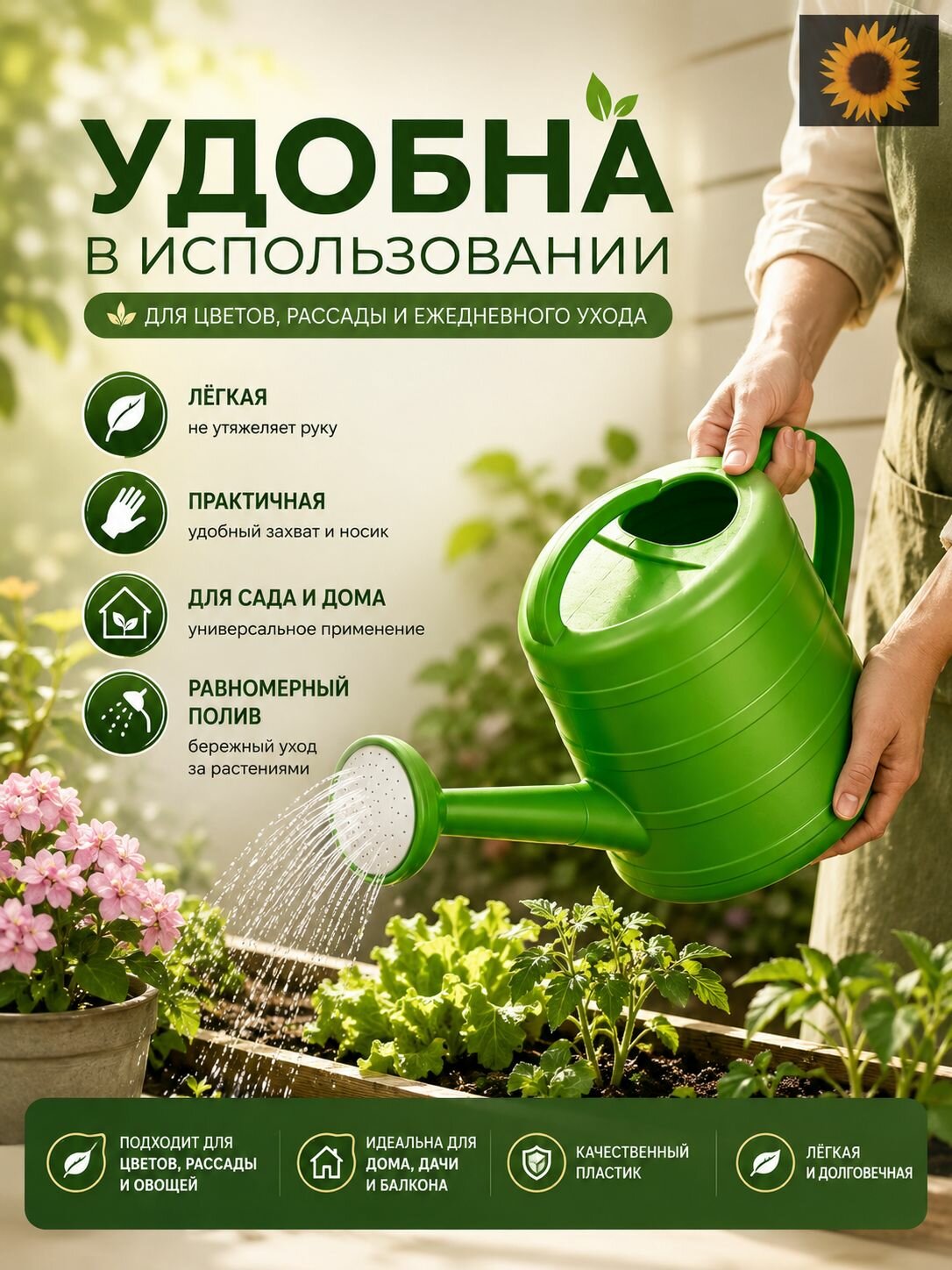 Лейка, 10 л 1 шт — фото 1