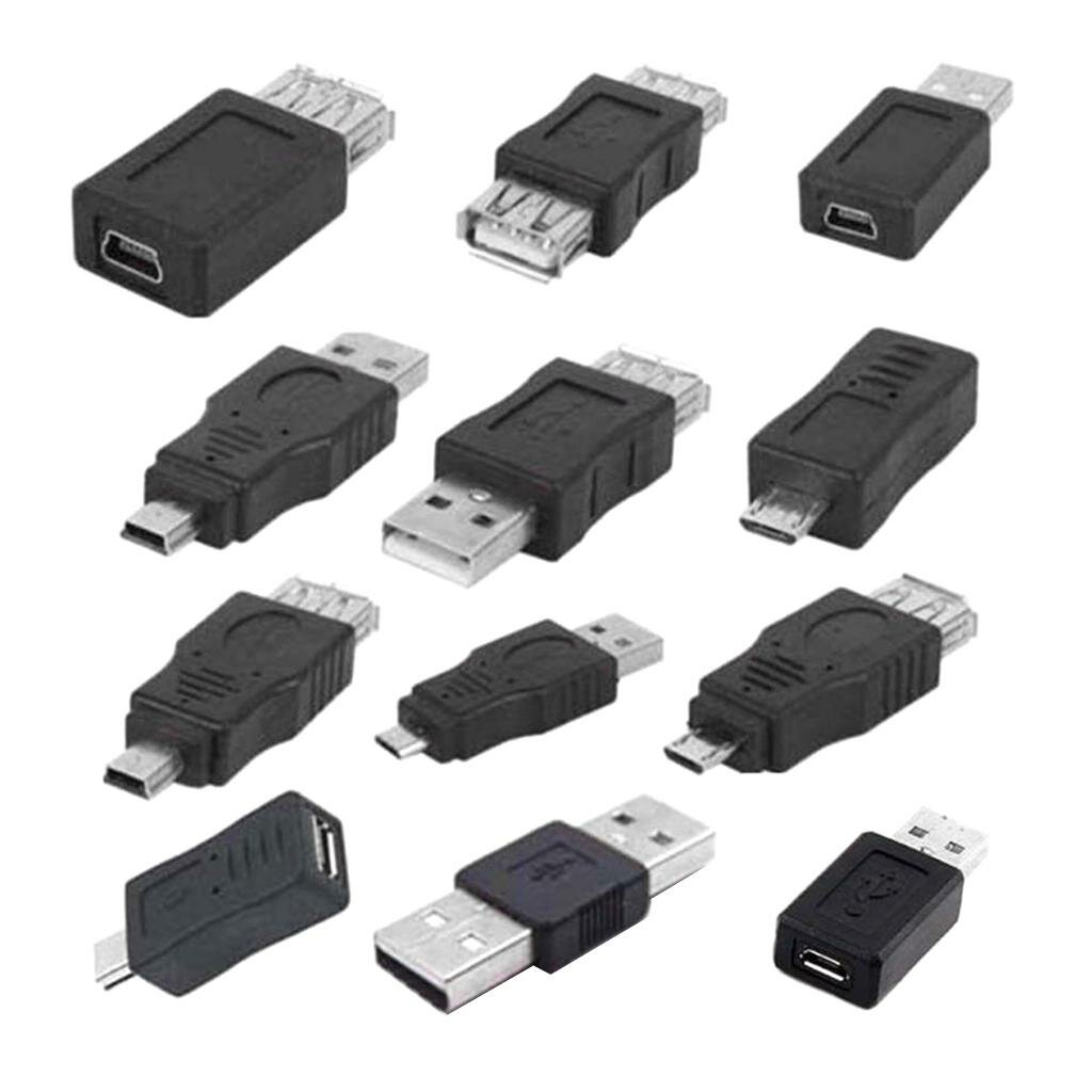 12 шт./комплект OTG USB 2.0 A штекер-гнездо Micro USB мини-конвертер