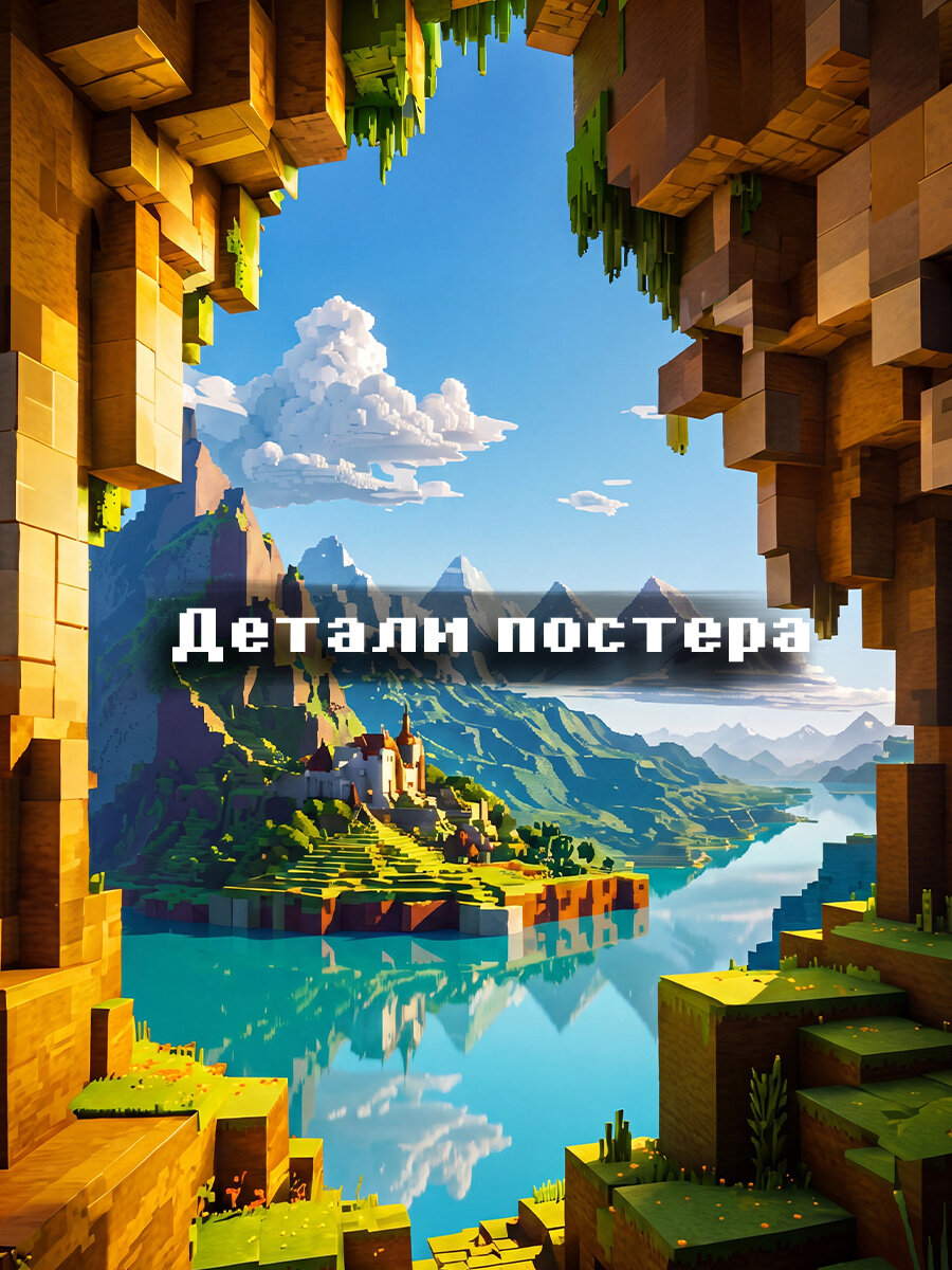 Постер портал в MineCraft (формат А3) — фото 1