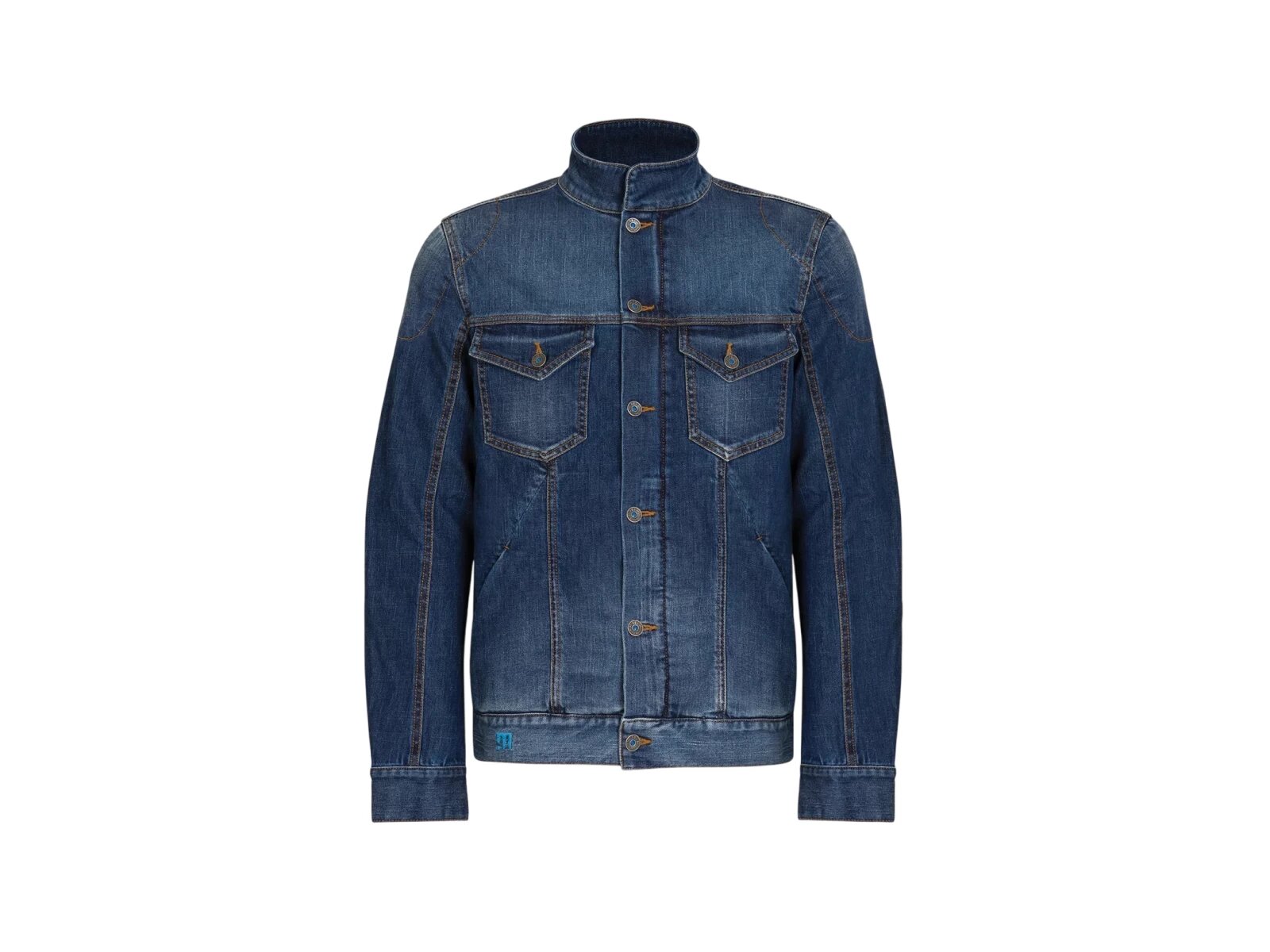 Мотокуртка мужская PROmo Jeans WEST Blue, синего цвета, размер 2XL