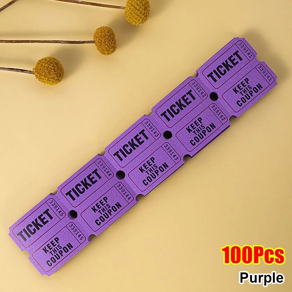 Бумажные лотерейные билеты, набор из 100 штук 200Pcs Purple
