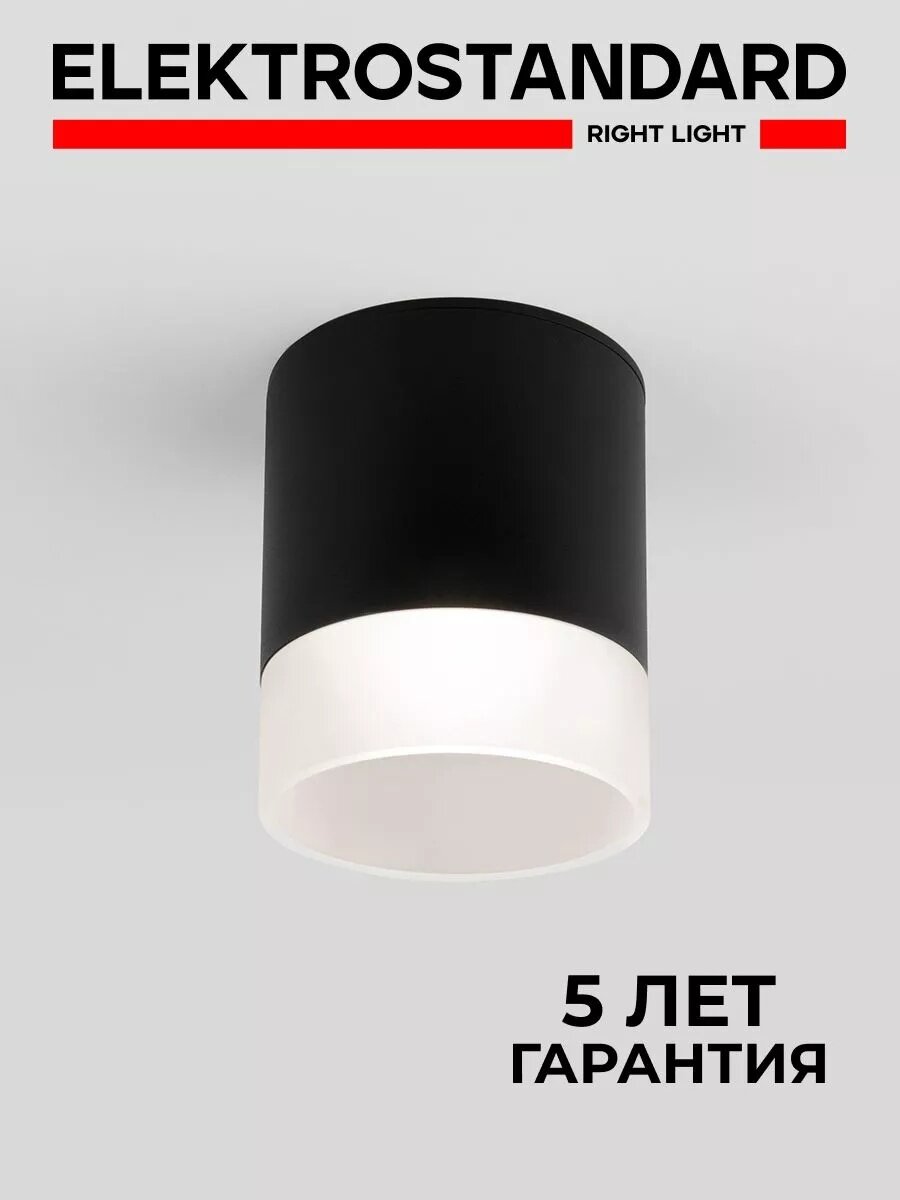 Уличный / Садово-парковый потолочный светодиодный светильник Elektrostandard Light LED 35140/H, 15 Вт/4000K, черный, IP54