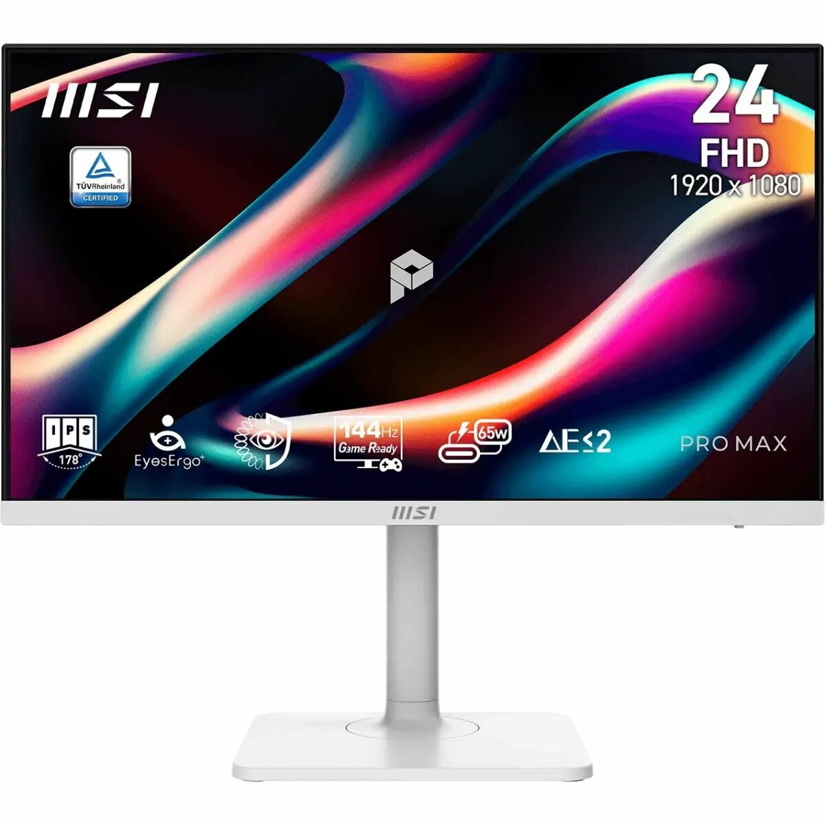 Монитор MSI 23.8" Pro MAX MAX 241PHW E14 белый IPS LED 4ms 16:9 HDMI матовая HAS Piv 1500:1 300cd 178гр/178.