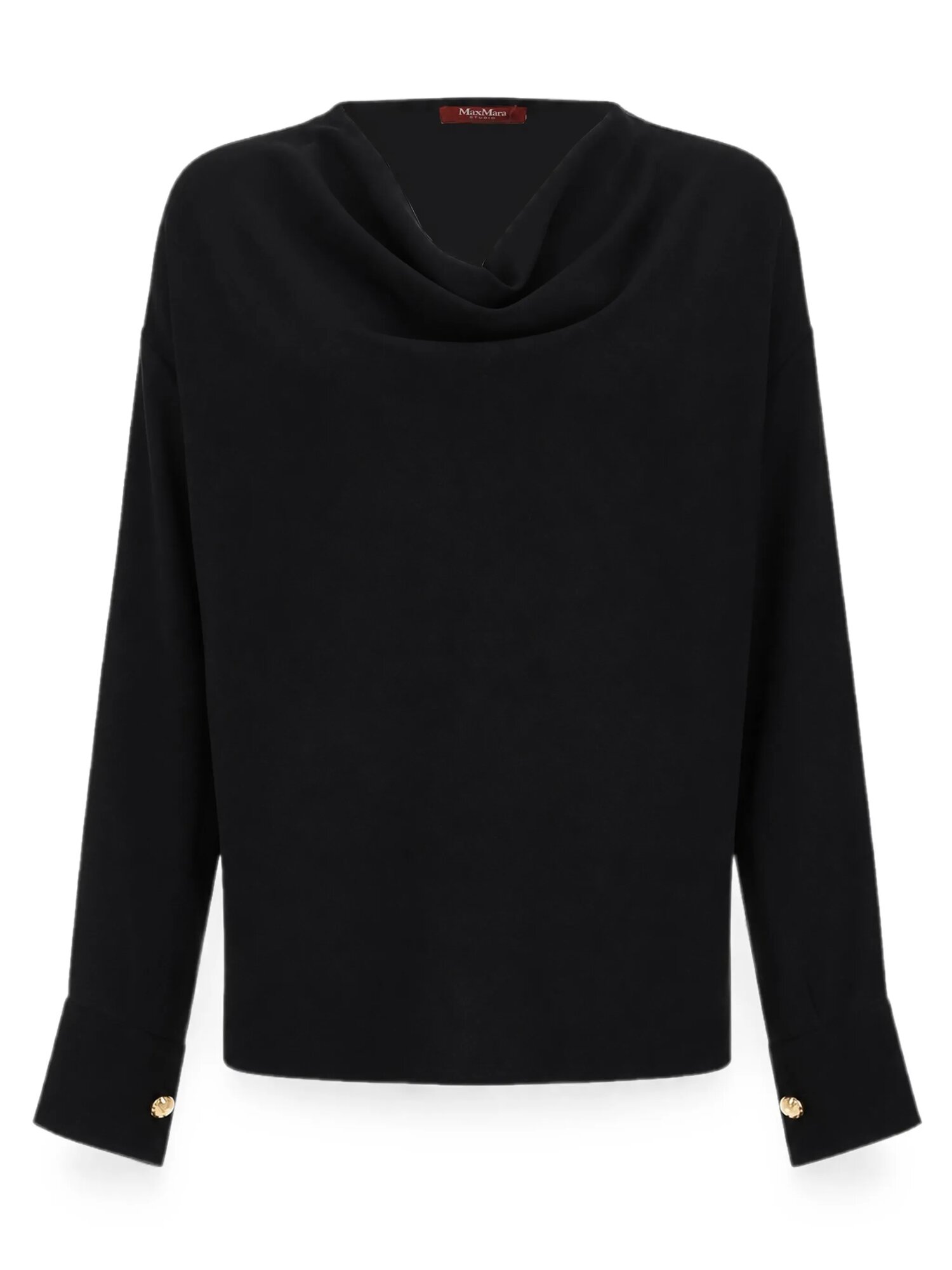 Блуза Max Mara Cowl-neck button-cuff blouse, размер 46 — фото 1