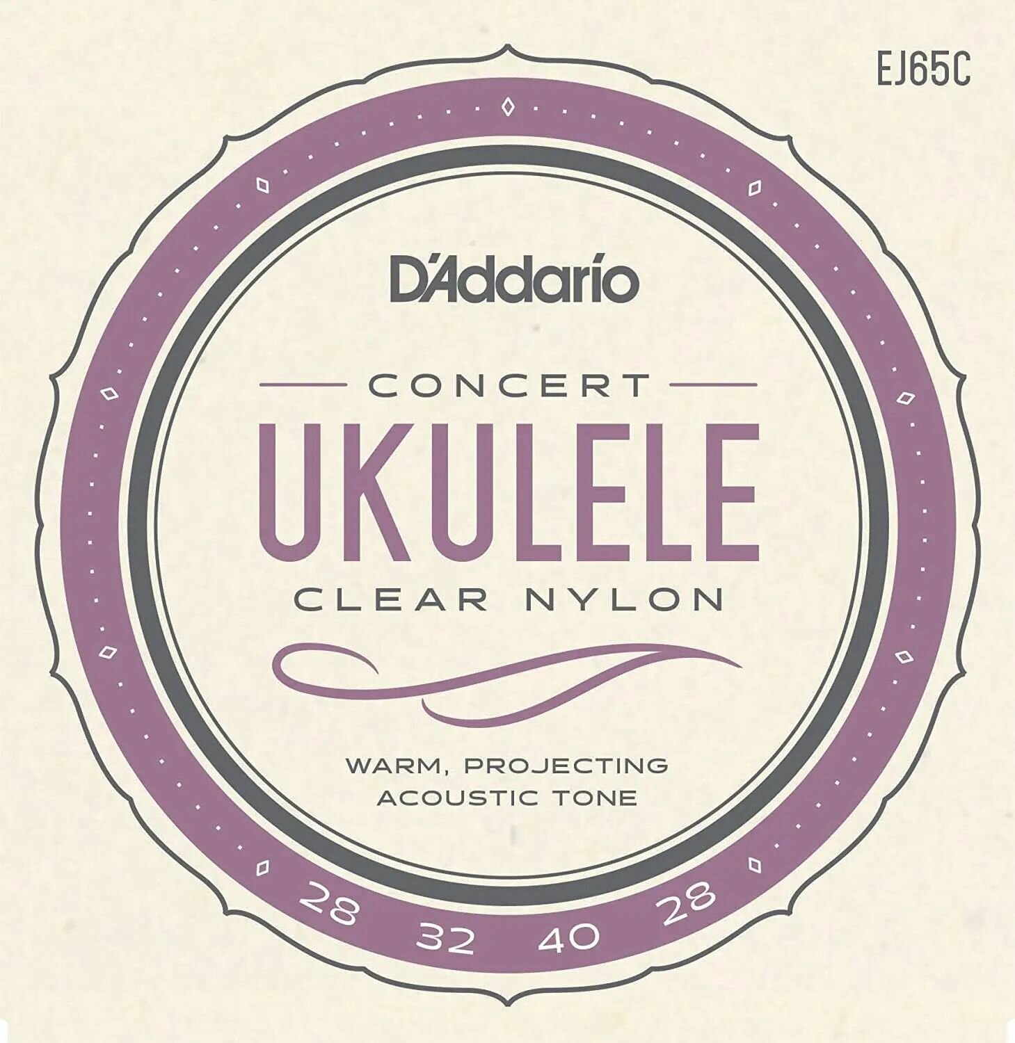 Струны для укулеле концерт D'Addario EJ65C