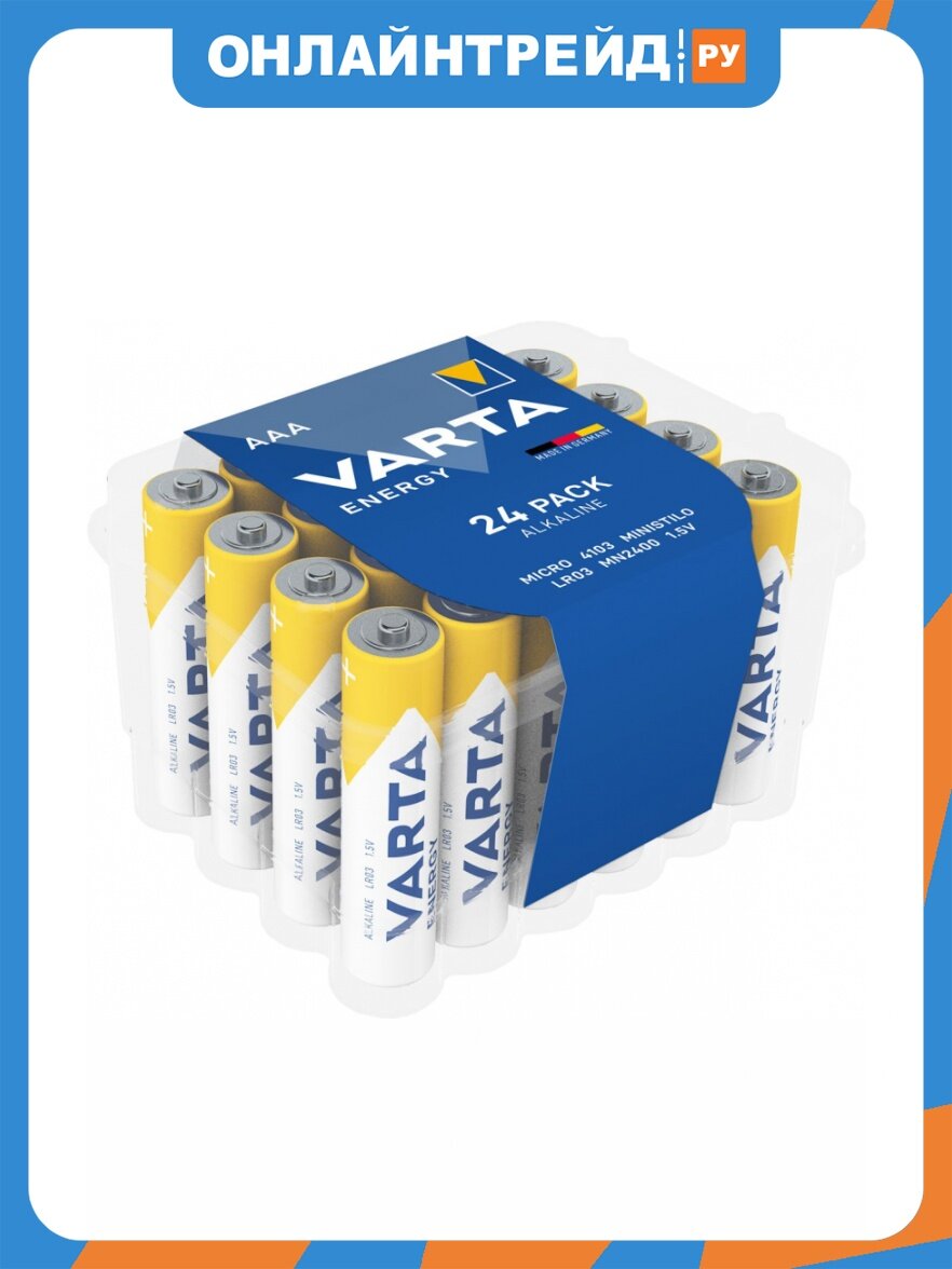 Элемент питания Varta Energy LR03 AAA бл 24