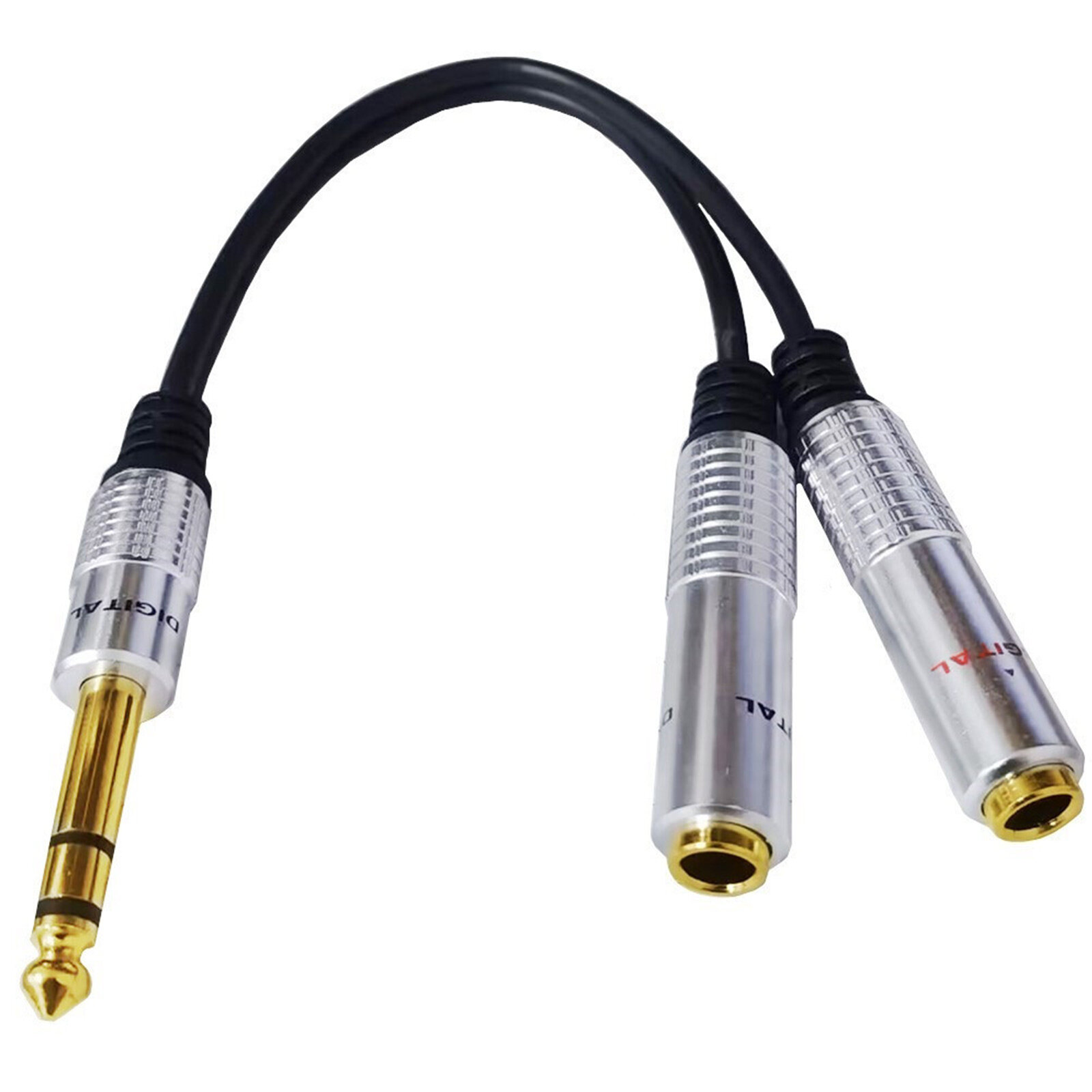 Кабель 1/4 дюйма TRS Stereo Y-Splitter 7.9 дюймов, 6.35 мм