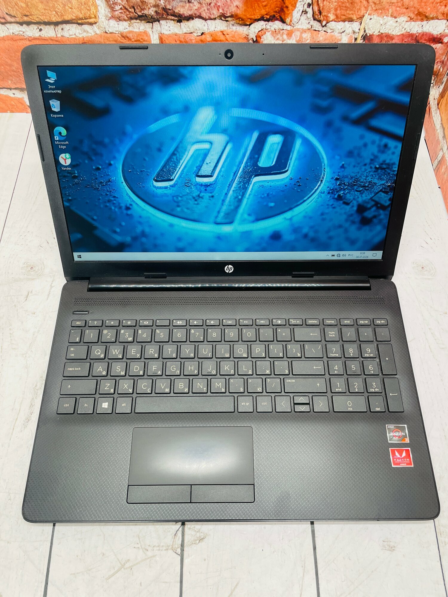 Ноутбук 15,6, HP 15bd1008ur, AMD Ryzen 3 3200U, 4 Gb DDR4, 1000 Gb HDD, AMD Radeon Vega 3