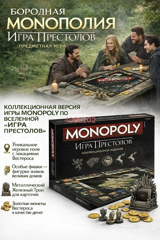 Winning Moves Board Deluxe Игра престолов Монополия