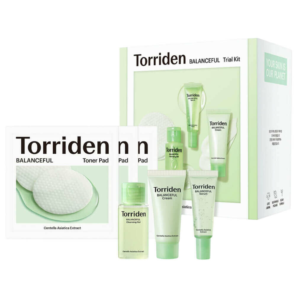 Torriden Набор миниатюр с центеллой Balanceful Trial Kit, 6 предметов