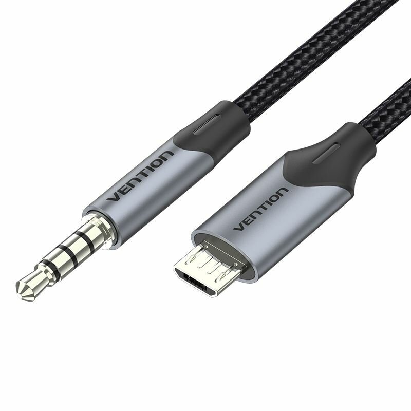 Кабель USB micro b jack 3.5, длина 2 метра Vention Аудиокабель переходник однонаправленный, арт BDGBH