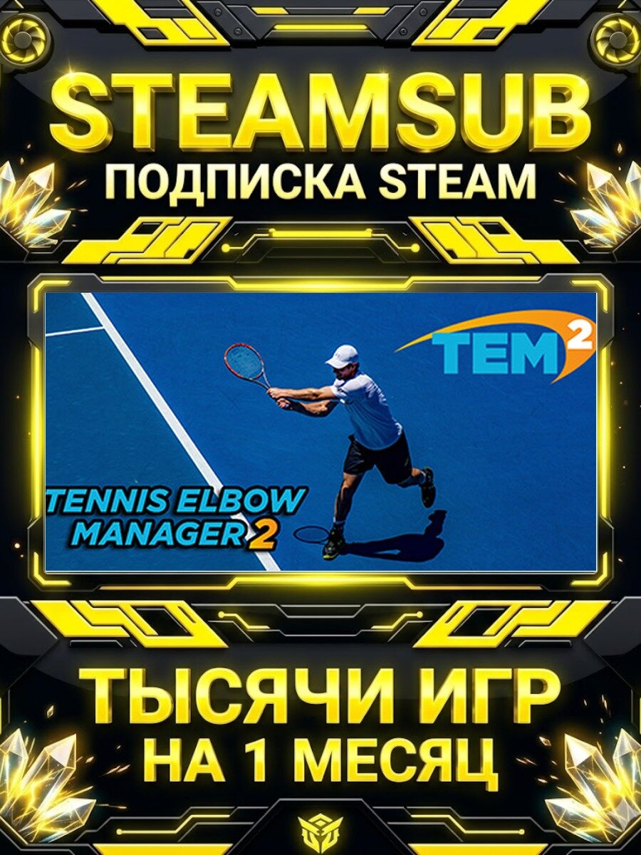 Tennis Elbow Manager 2 — подписка Steam на месяц, 7000+ игр на аккаунтах для ПК (РФ + СНГ)