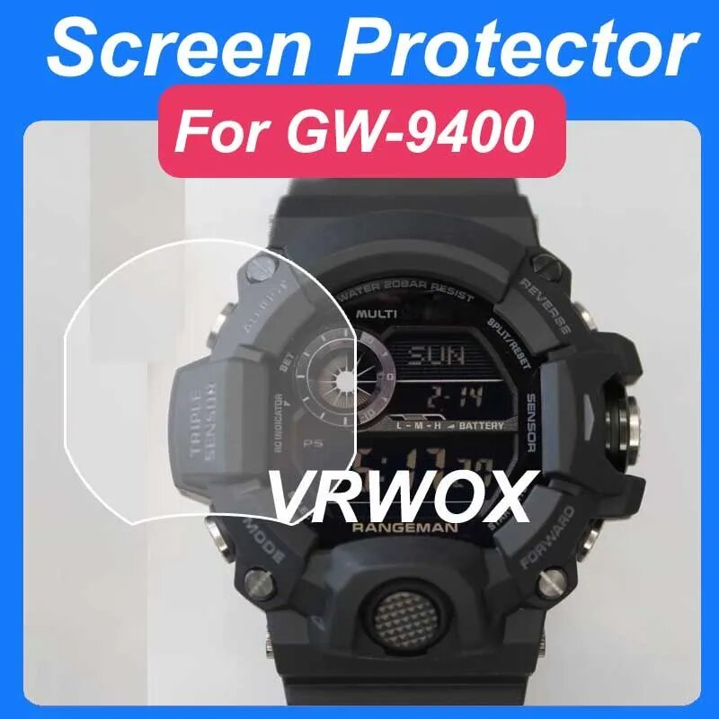 2шт Защитная пленка для экрана TPU Nano для часов For GW-9400, защитная пленка для экрана с полным покрытием HD Clear с защитой от пузырьков и царапин