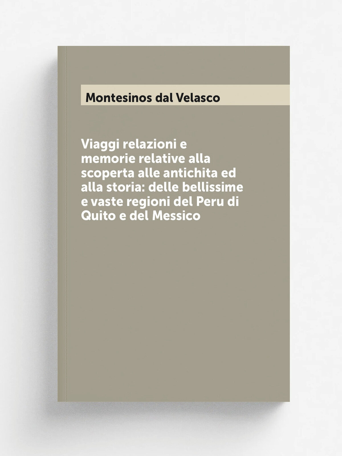 Viaggi relazioni e memorie relative alla scoperta alle antichita ed alla storia: delle bellissime e vaste regioni del Peru di Quito e del Messico