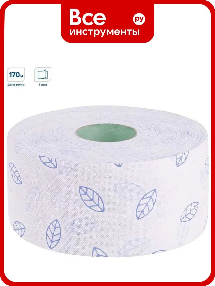 Туалетная бумага OfficeClean Premium 2 слоя, мини-рулон, 170 м/рул 280266
