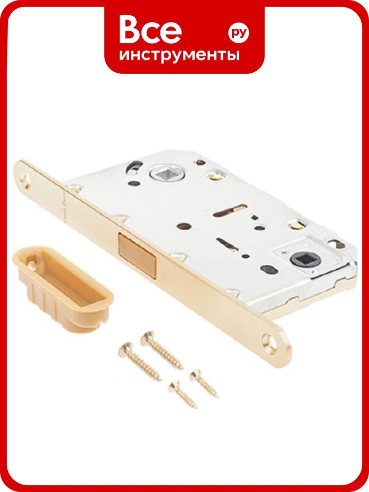 Защелка Code Deco 5300-MC-WC-GMS, врезная, бесшумная, сталь, цвет сатинированное золото