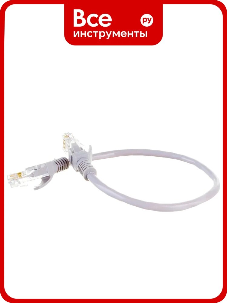 Медный патч-корд ExeGate UTP-RJ45-RJ45-5e-CU-0,3M-GY, UTP, cat.5e, 0.3м, серый 282008