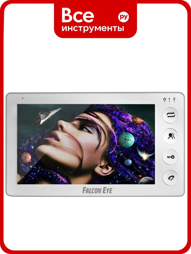 Видеодомофон Falcon Eye Cosmo HD, 7 дюймов, белый, 2 вызывные панели