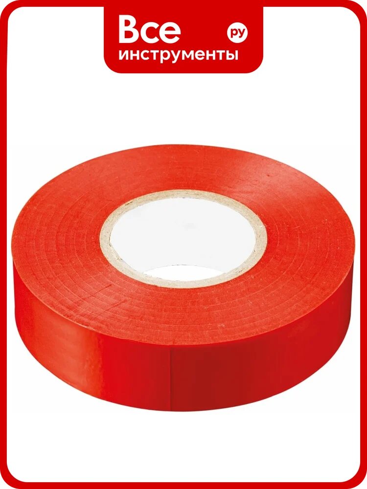 Изоляционная лента STEKKER 0,13x19 мм, 20 м, красная, INTP01319-20 32838