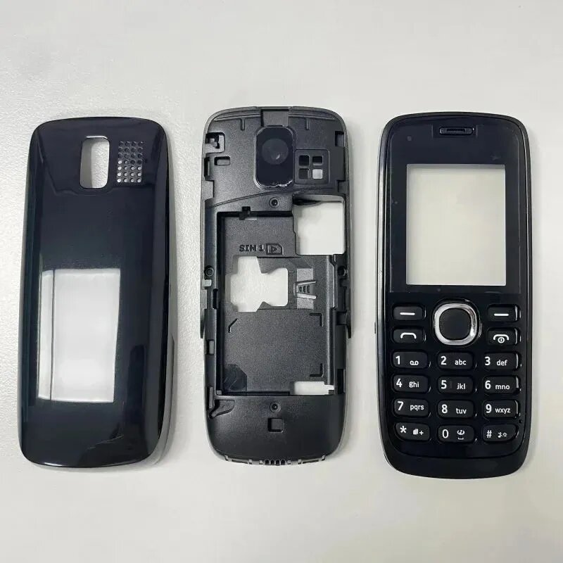 Корпус для Nokia 112 N112 1120, полный комплект, включая крышку батарейного отсека и рамку с английской клавиатурой.