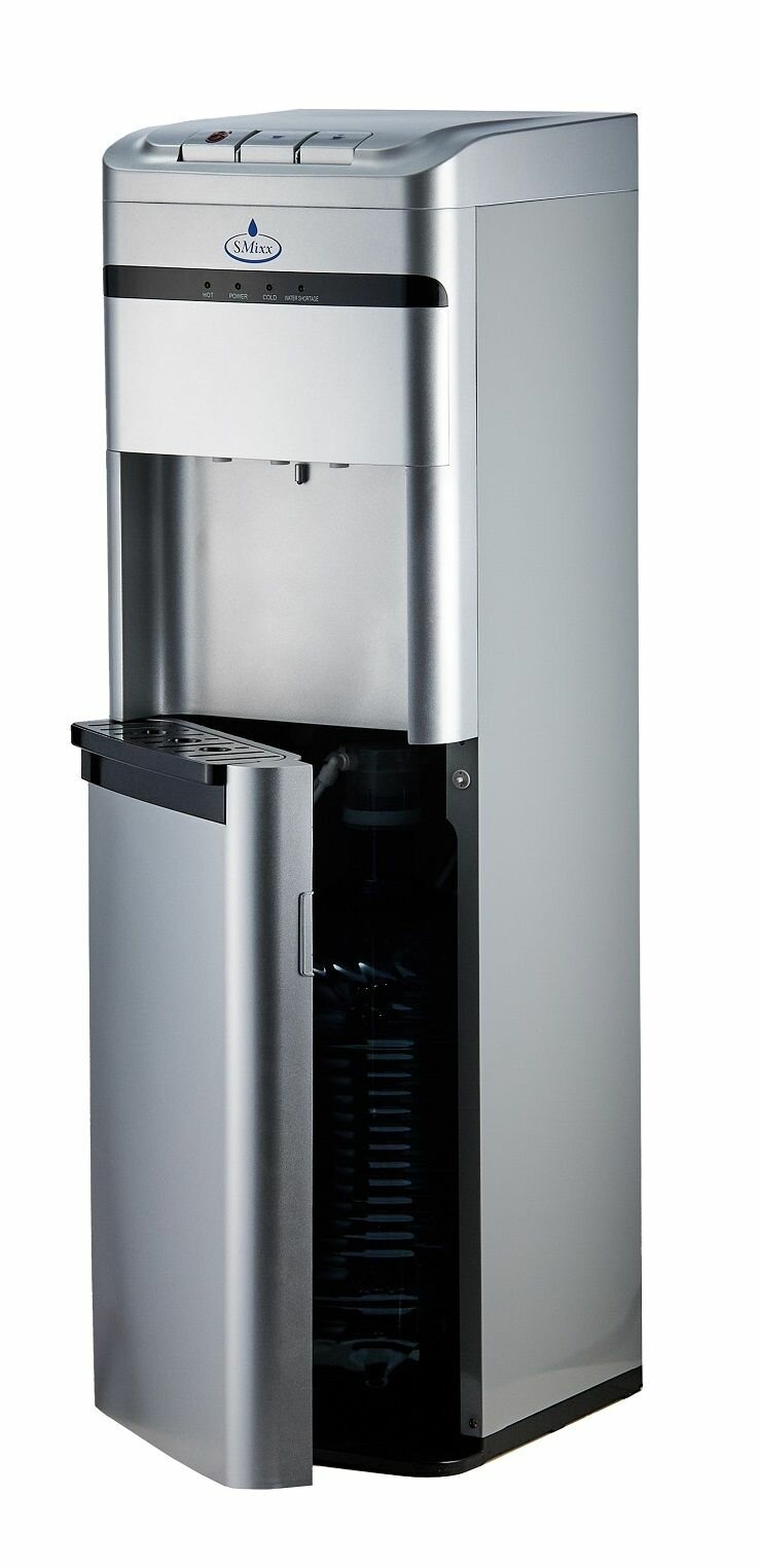 Кулер для воды напольный SMixx HD-1363 B серебристый (нижняя загрузка бутыли, нагрев и электронное охлаждение)