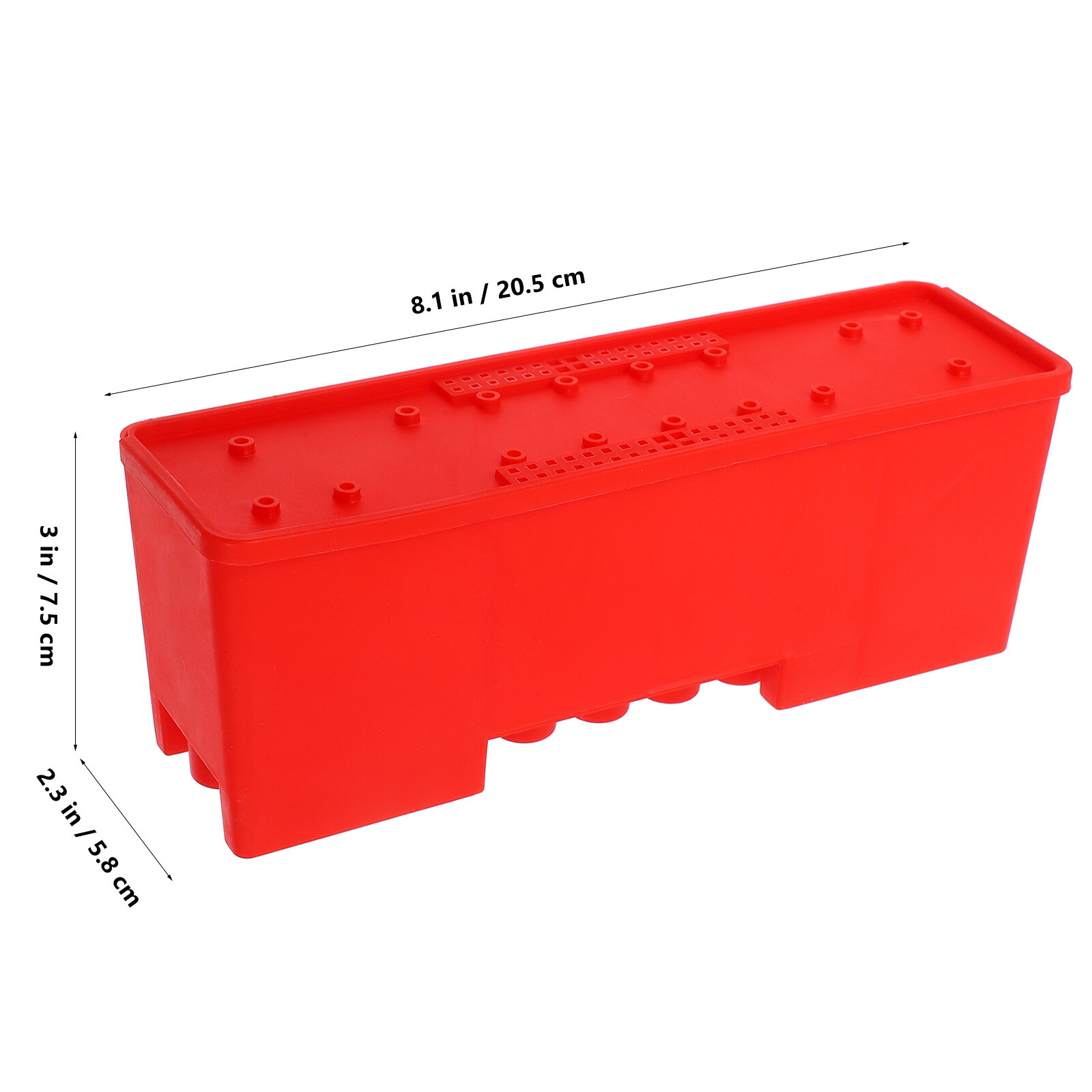 Коробка Для Перевозки Пчелиной Королевы Queen Cage Box Размер 20.50X7.50X5.80Cm Цвет Красный