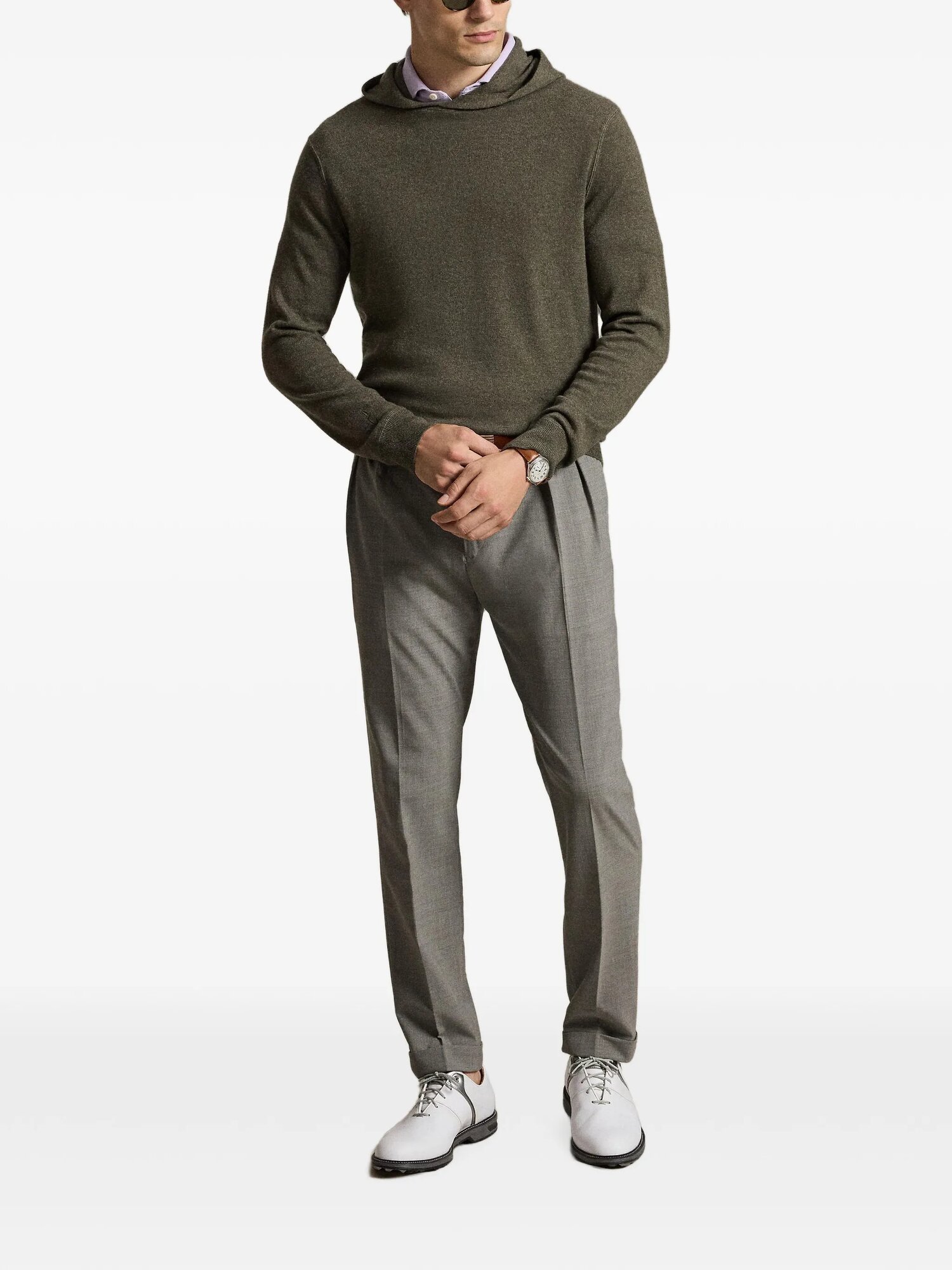 Свитер RLX Ralph Lauren Cashmere hooded sweater, размер 48 — фото 1