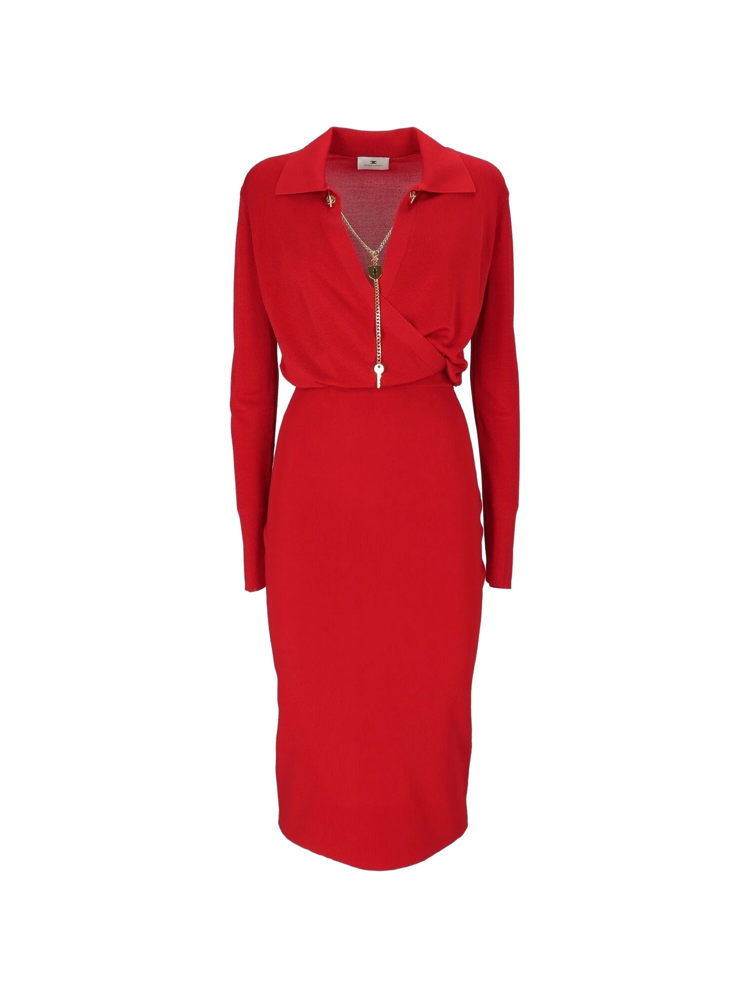 Платье Wrap-style chain-detail midi dress