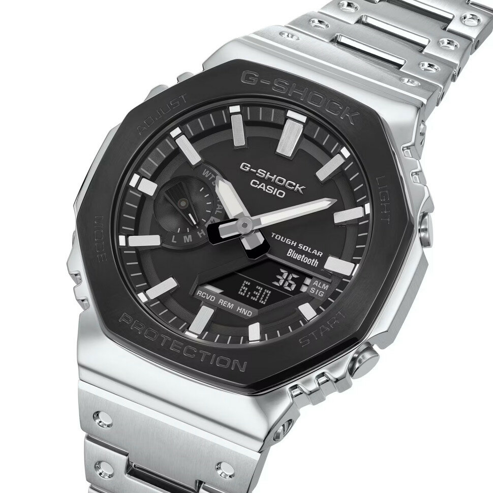Наручные часы CASIO G-Shock, серебряный, черный — фото 1