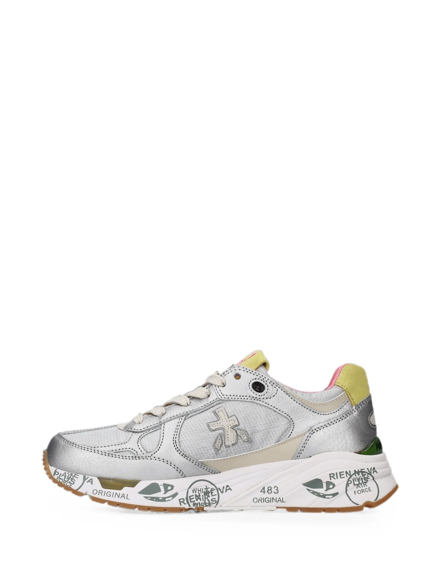 Кроссовки PREMIATA Mased 8115 sneakers, размер 39 EU, серебристый/красный — фото 1