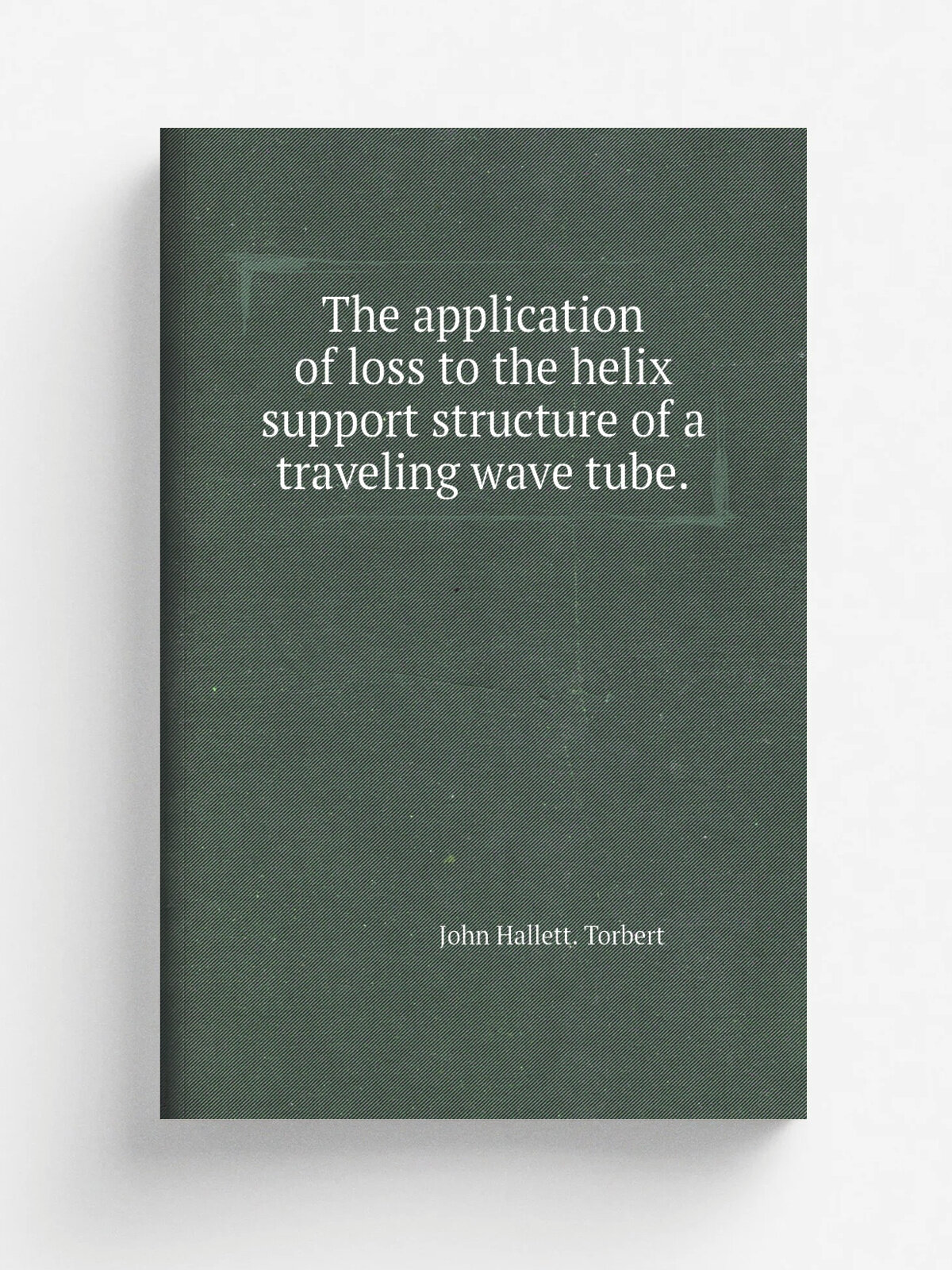 The application of loss to the helix support structure of a traveling wave tube.