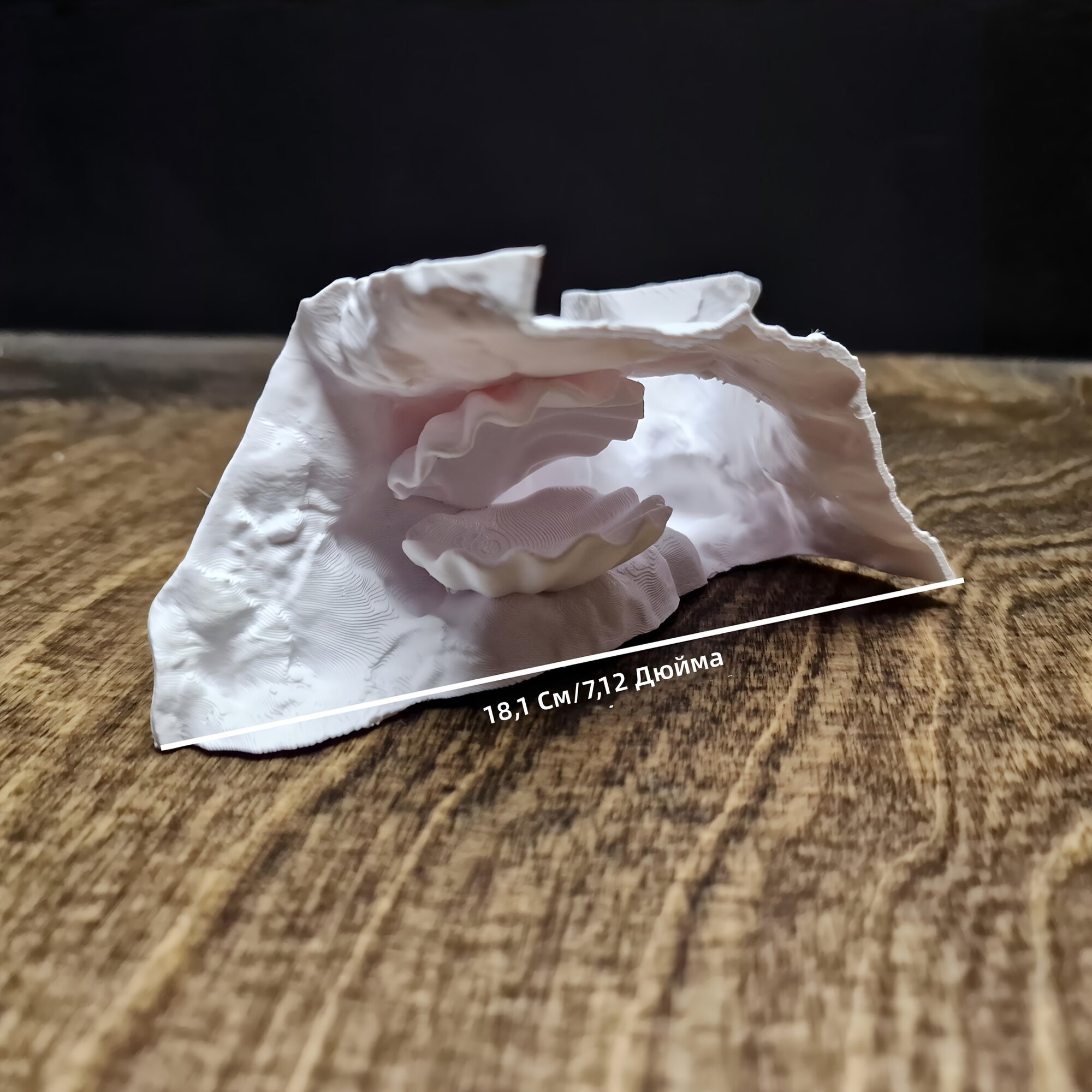 3D-печатное украшение для аквариума — пещера из натуральных раковин и кораллов для земноводных, с био-текстурой, способствует росту полезных бактерий, снижает давление песка, подарок для маленьких рыб и полуводных питомцев