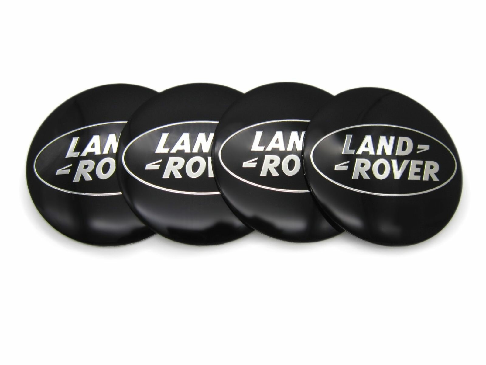 Наклейки на колесные диски Land Rover black D-65 mm