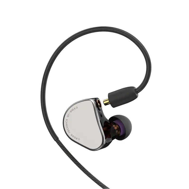 ROSESELSA QT9 MK3 круговая железо-гибридная внутриканальная HIFI наушники с проводом, серебристые