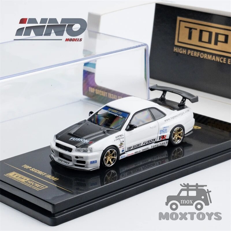 Модель автомобиля INNO 1:64 Nissan Skyline R34 White